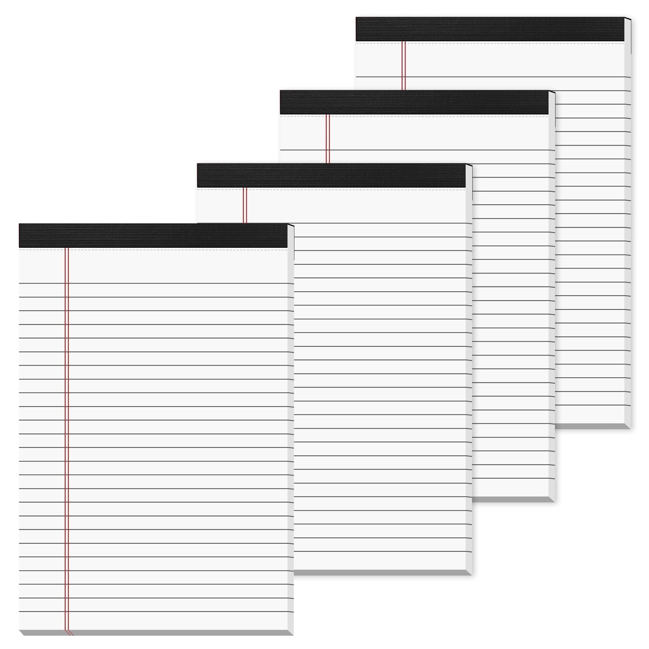 Aixiny College Ruled Note Pads, 5" x 8", 50 Sheets, 4 Count, 4 Pack ...