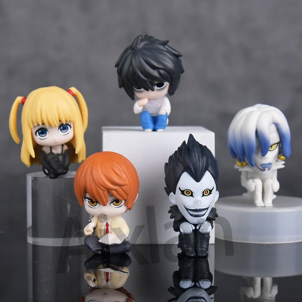 Aixlan 5pcs Set DEATH NOTE Figure Cute Edition Yagami Light 4cm Ryuk/L ...