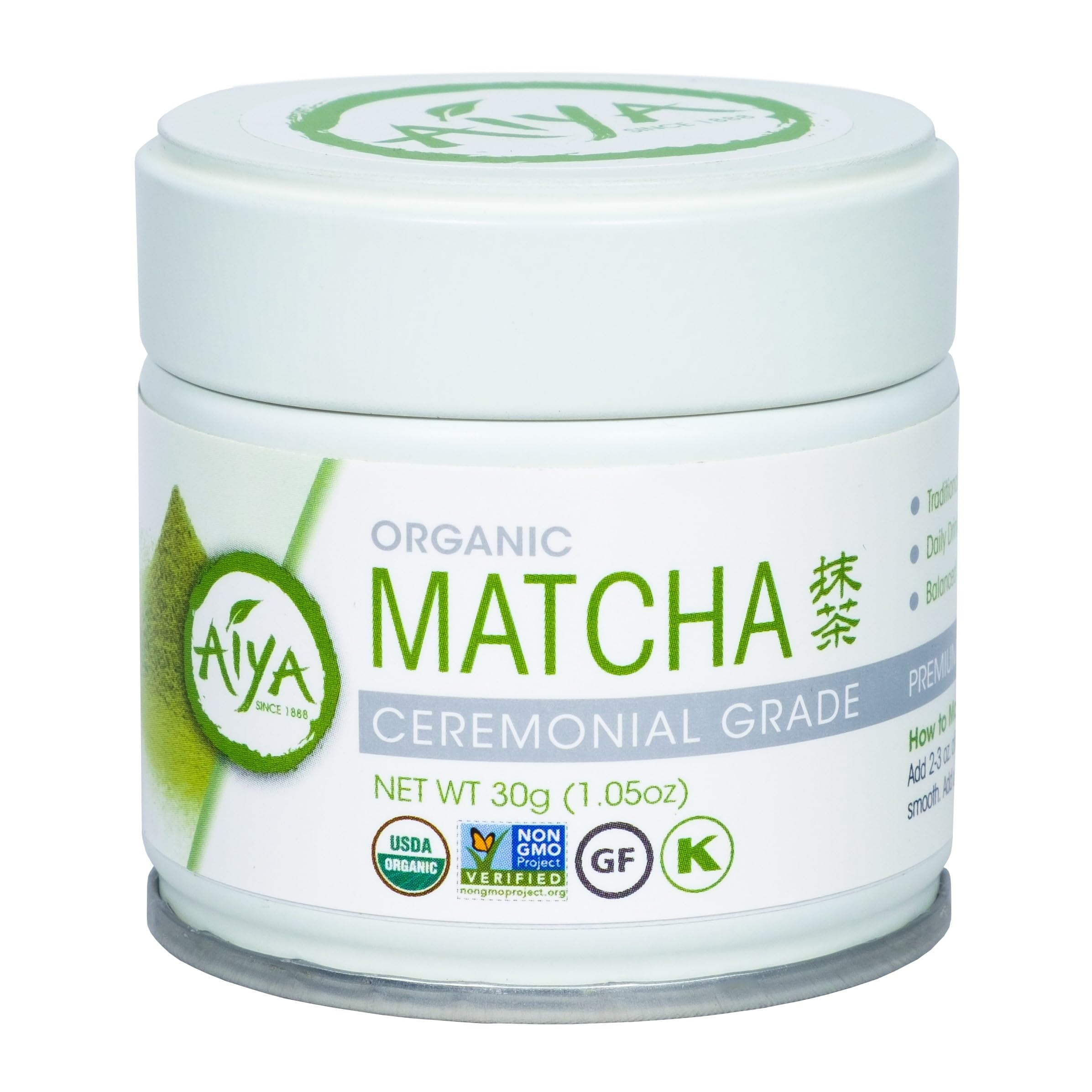 Aiya Organic Ceremonial Grade Matcha Powder COC1- Premium Matcha ...