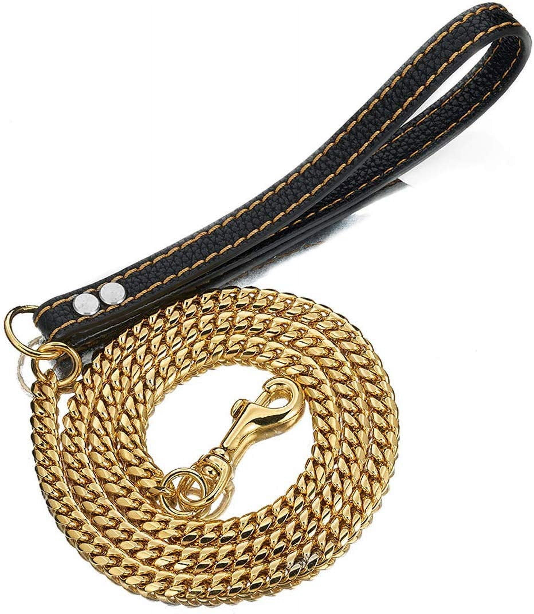 Aiyidi Strong Dog Chain DMF15 Leash Long 3FT 4FT 5FT 18K Gold Plated ...