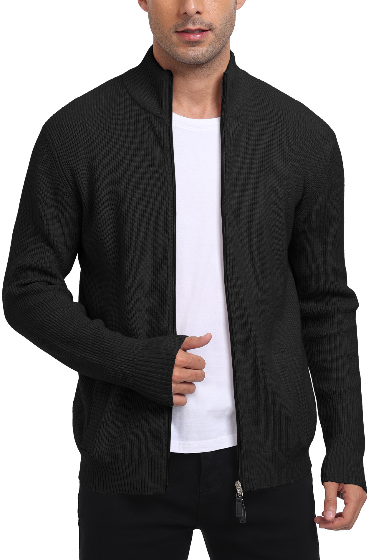 Gioberti Men's Knitted Regular Fit Full Zip Cardigan Sweater with Soft ...