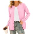 Aiyino Womens Long Sleeve Button Down Crew Neck Classic Sweater Knit