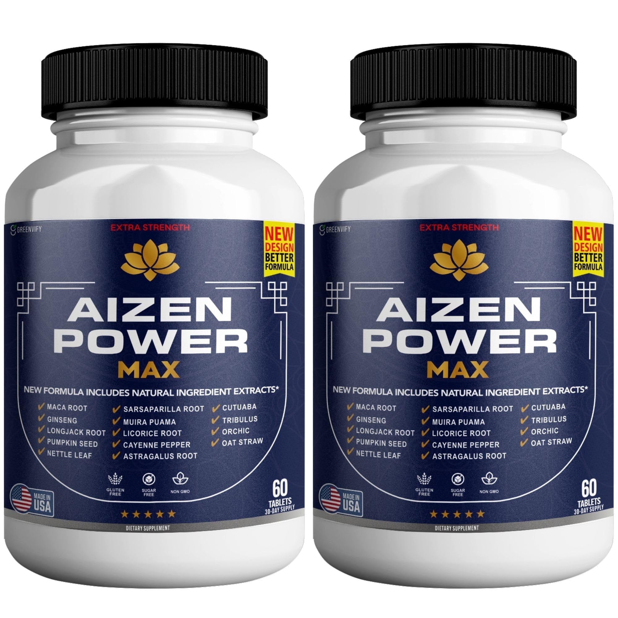 Aizen Power Max Natural Herbal Supplement with Maca Root, Ginseng ...