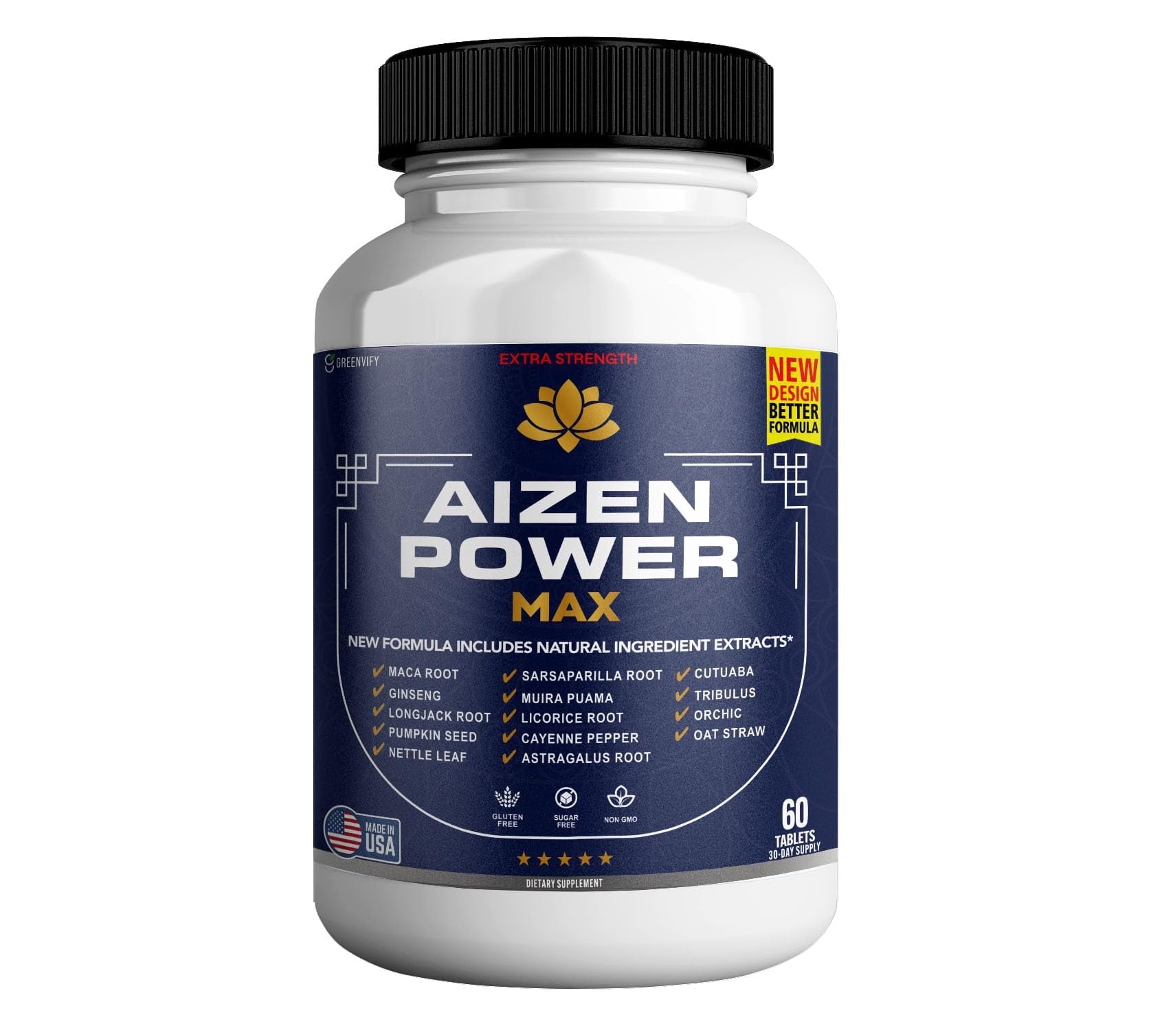 Aizen Power Max Natural Herbal Supplement with Maca Root, Ginseng ...