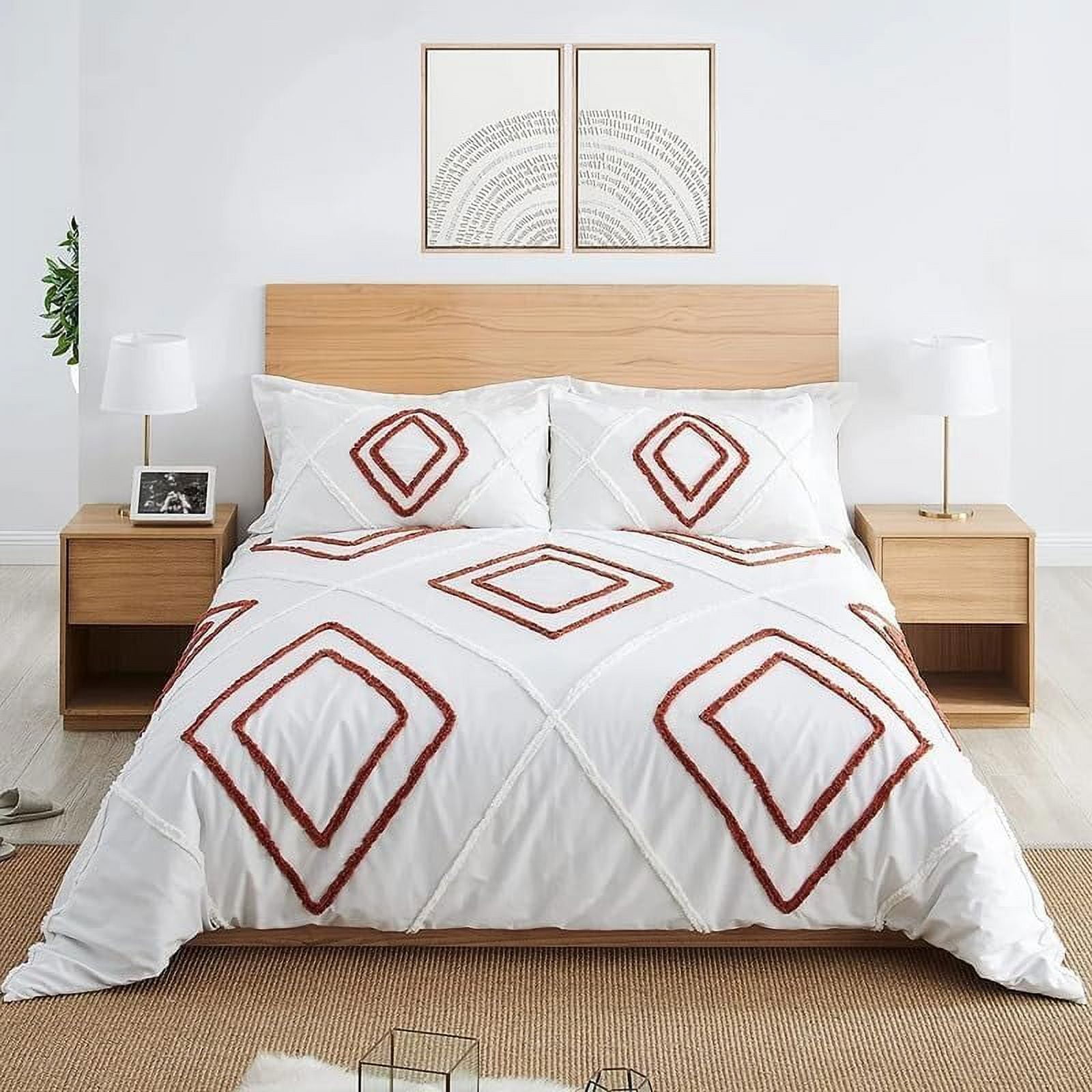 Aizza Trends Pure Cotton Luxury Tufted Comforter Set Cover, Elegant ...