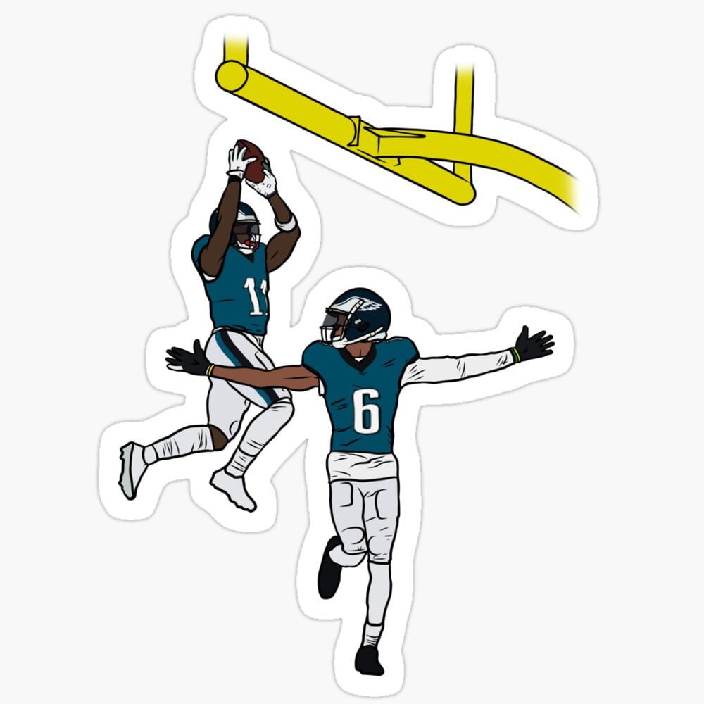 Aj Brown And Devonta Smith Dunk Celebration Sticker Phone Decal Water ...