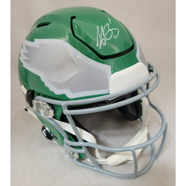 Aj Brown Signed Philadelphia Eagles Kelly Green Speedflex Helmet ...