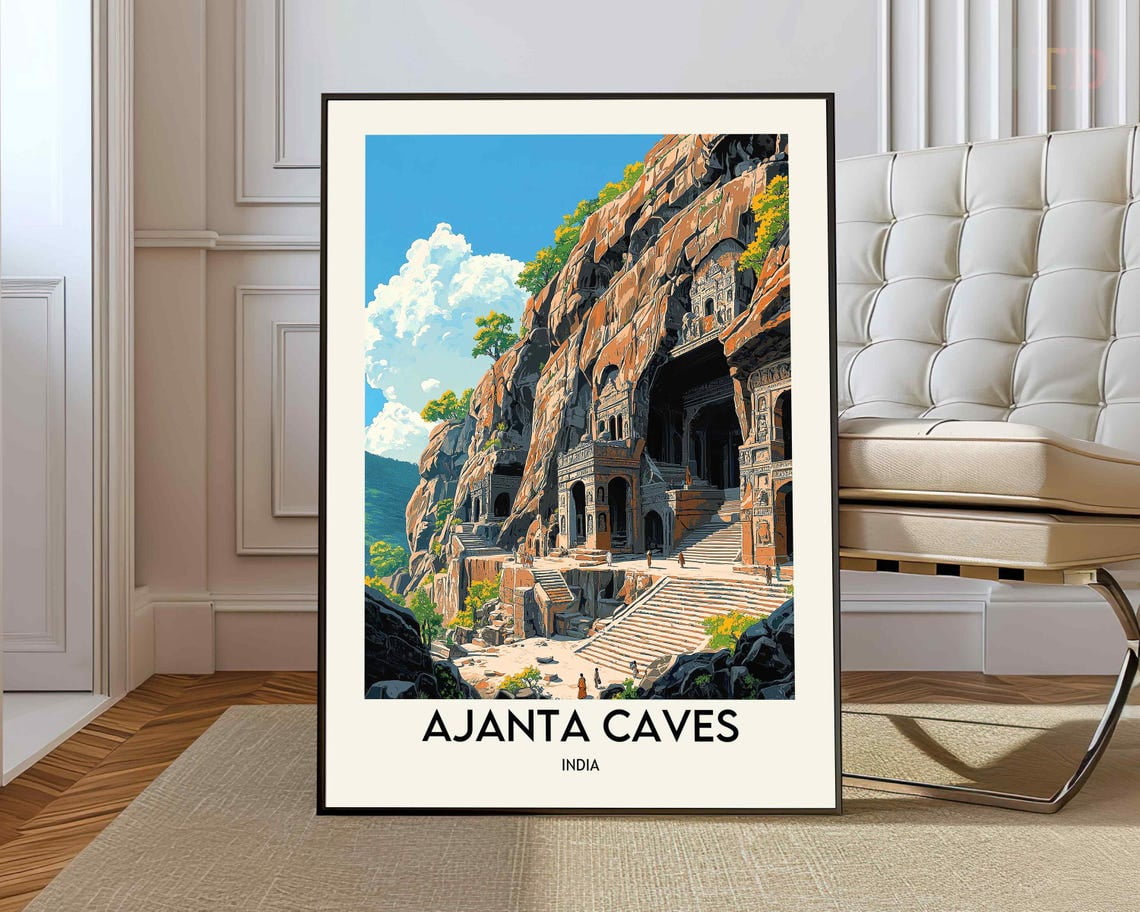 Ajanta Caves Poster, Ajanta Cavesajanta Caves Print, Ajanta Caves Photo ...
