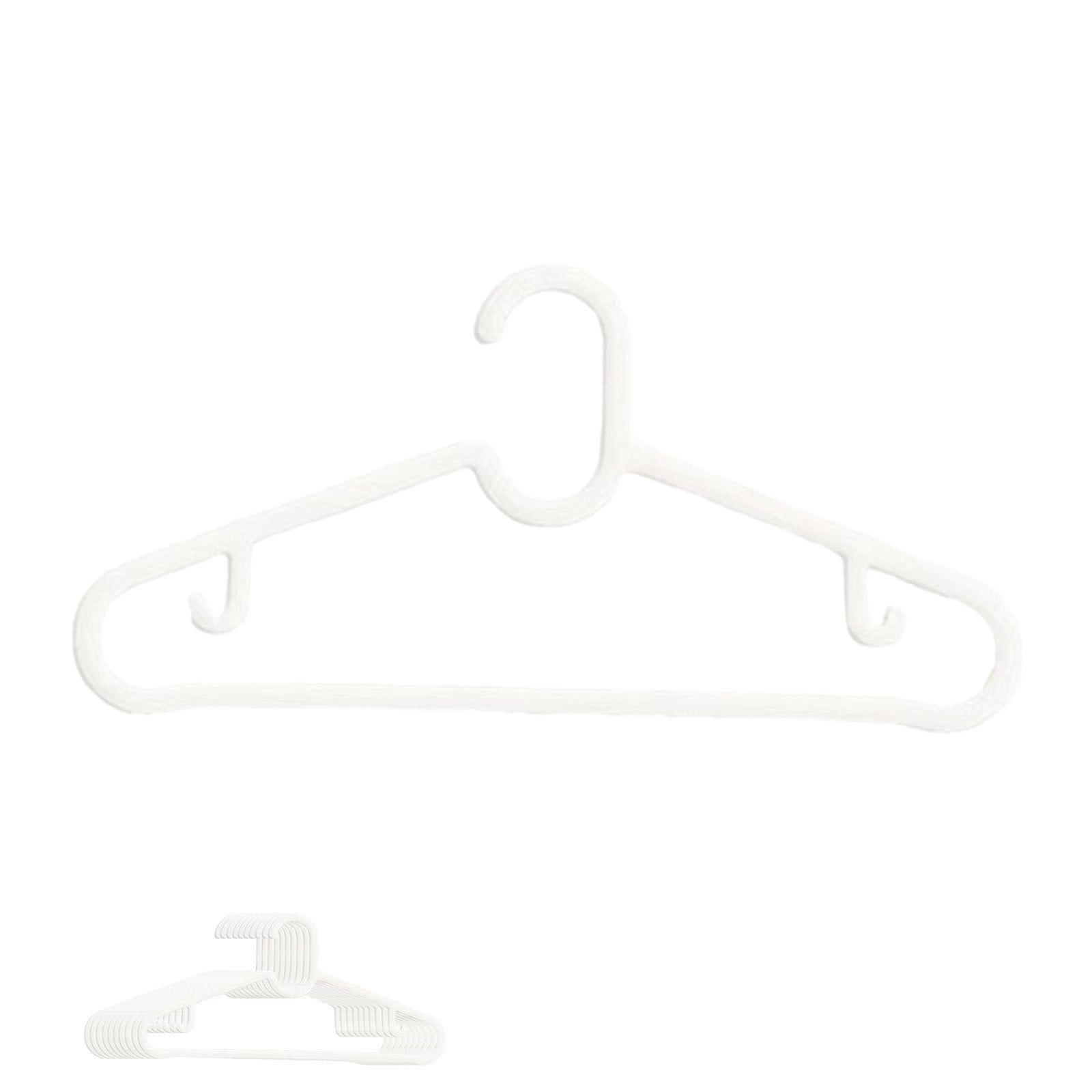 Ajauxi 10 pc Plastic Hangers, 15inch All Purpose Hanger with Loop Hooks ...