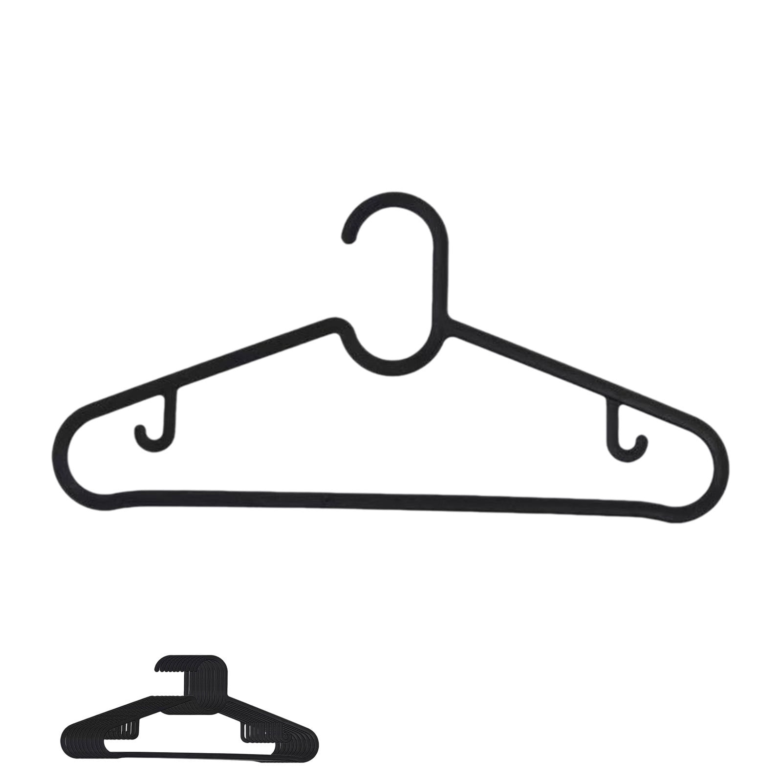 Ajauxi 10 pc Plastic Hangers, 15inch All Purpose Hanger with Loop Hooks ...