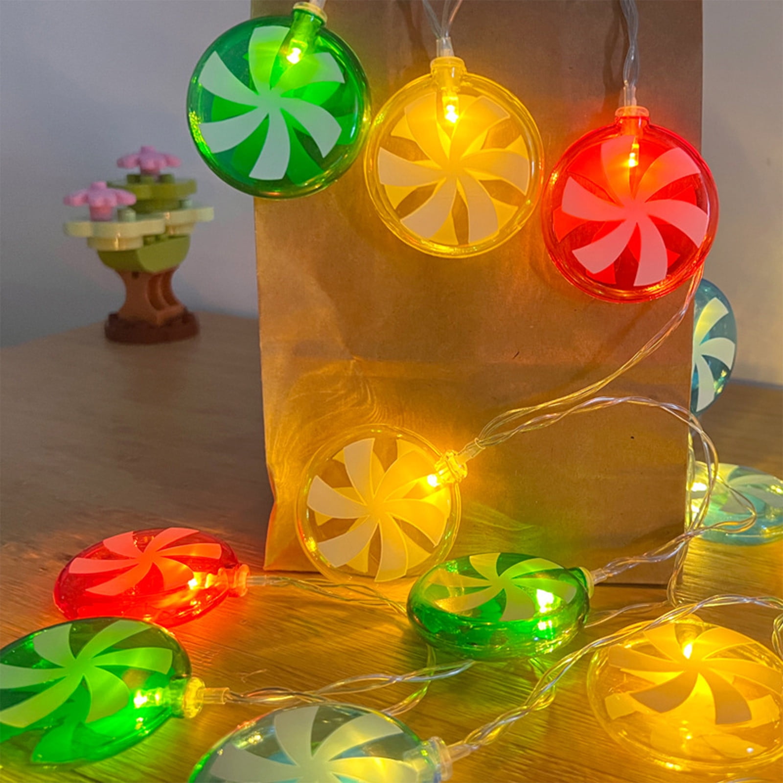 Ajauxi Candy Cane String Lights, Candyland Decoration, Christmas Tree ...