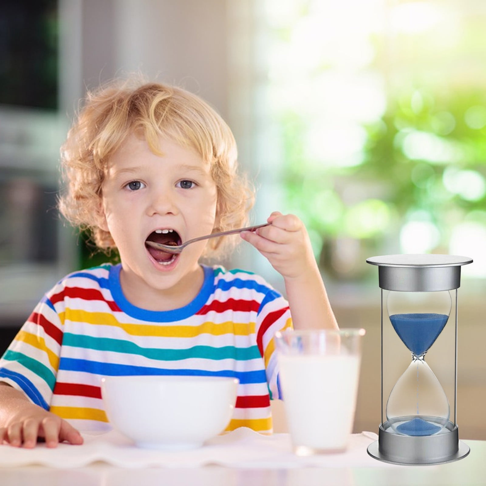 Ajauxi Hourglass Sand Timer, 5 Minute Decorative Wooden Sandglass, Sand ...