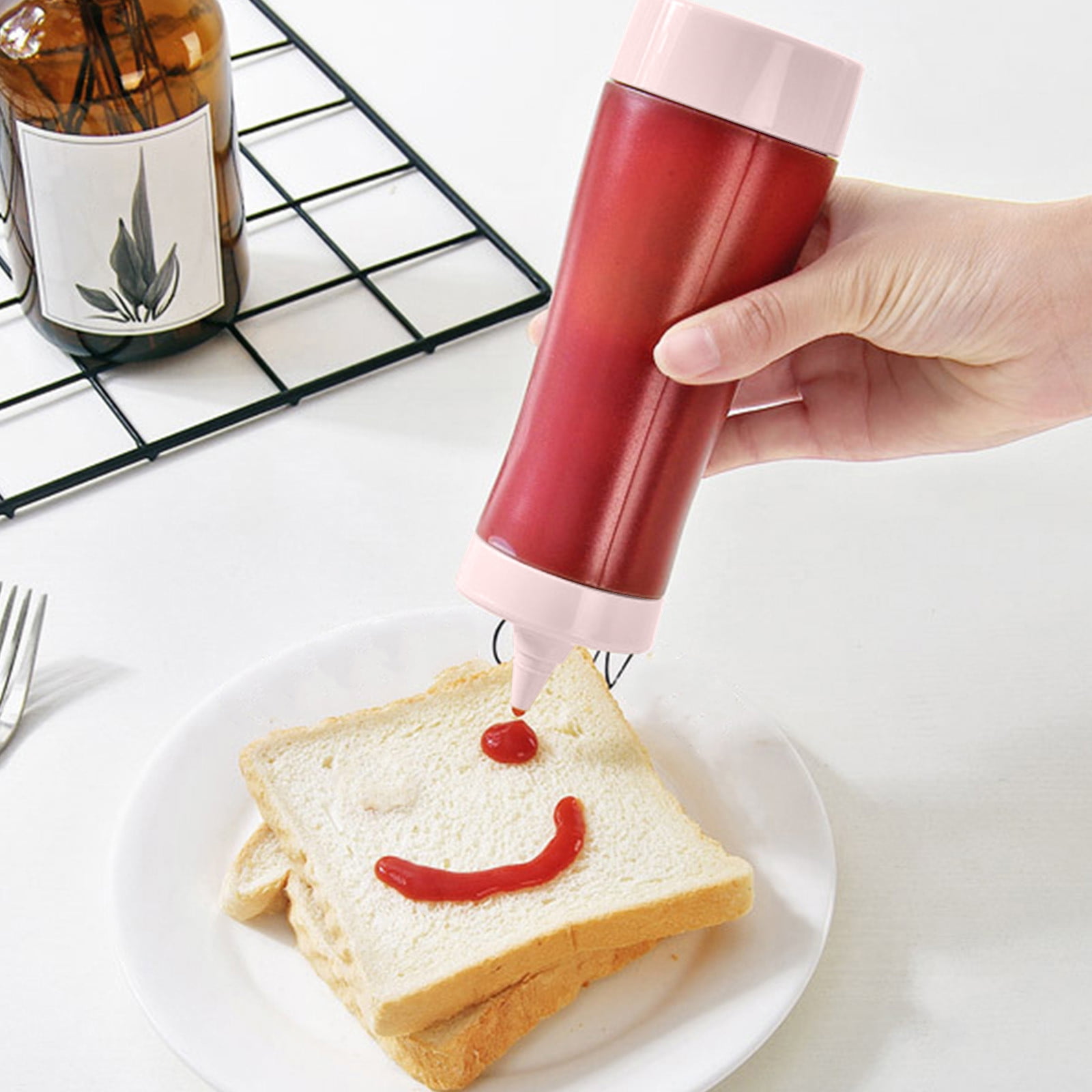 Ajauxi Inverted Squeeze Bottle, Condiment Squeeze Bottles for Sauces ...