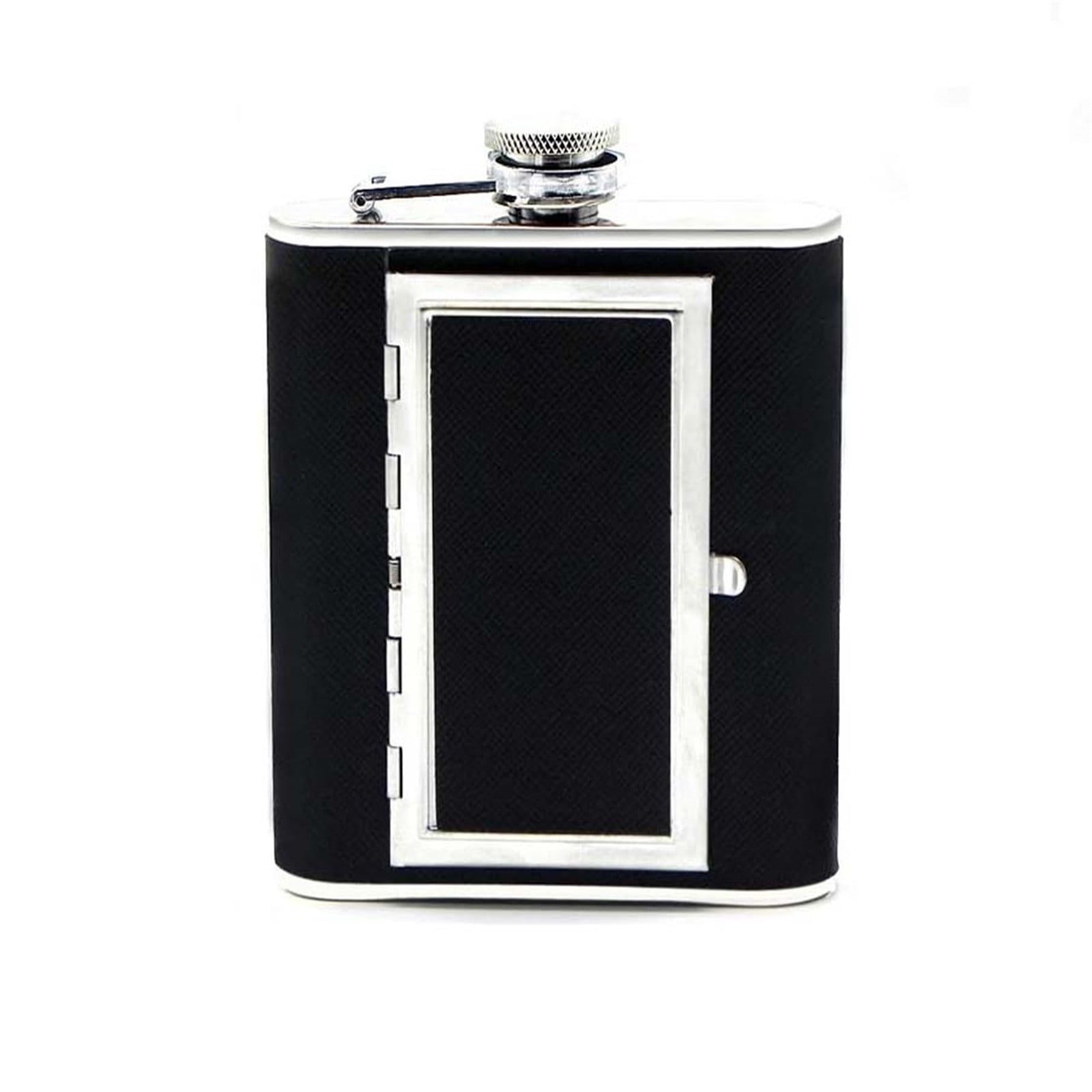 Ajauxi Stainless Steel Flask Leak-proof Pocket Hidden Flask with Built ...