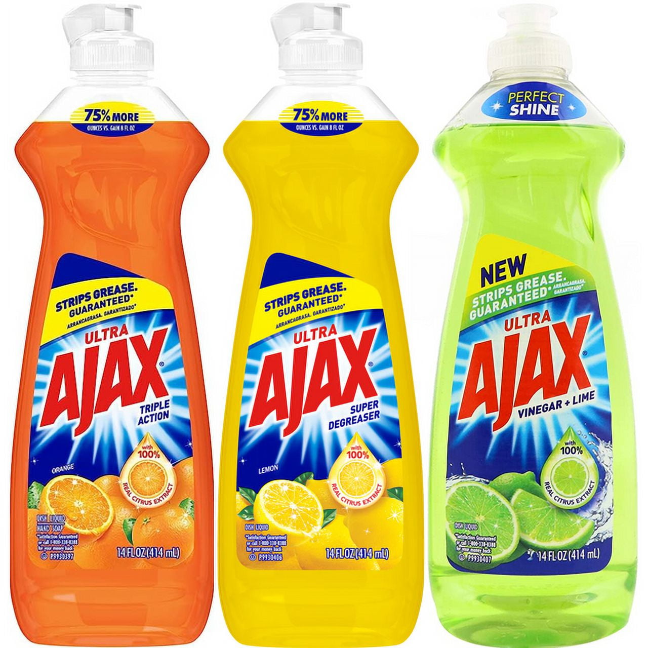 Ajax Dish Soap - Super Degreaser 14 FL OZ (Lemon, Orange, Lime ...