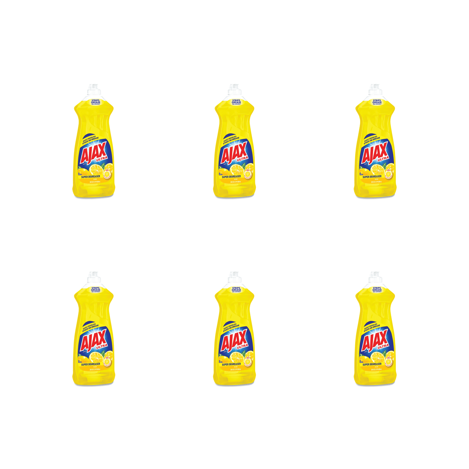 Ajax Lemon Scent 28 fl oz × 6 Pack — Ultra Super Degreaser, Deep ...
