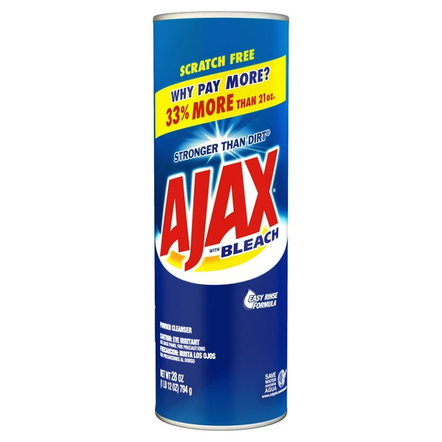 Ajax Multi-Purpose Cleaner, Kitchen & Bathroom Powder Cleanser with Bleach - 28 oz - Walmart.com