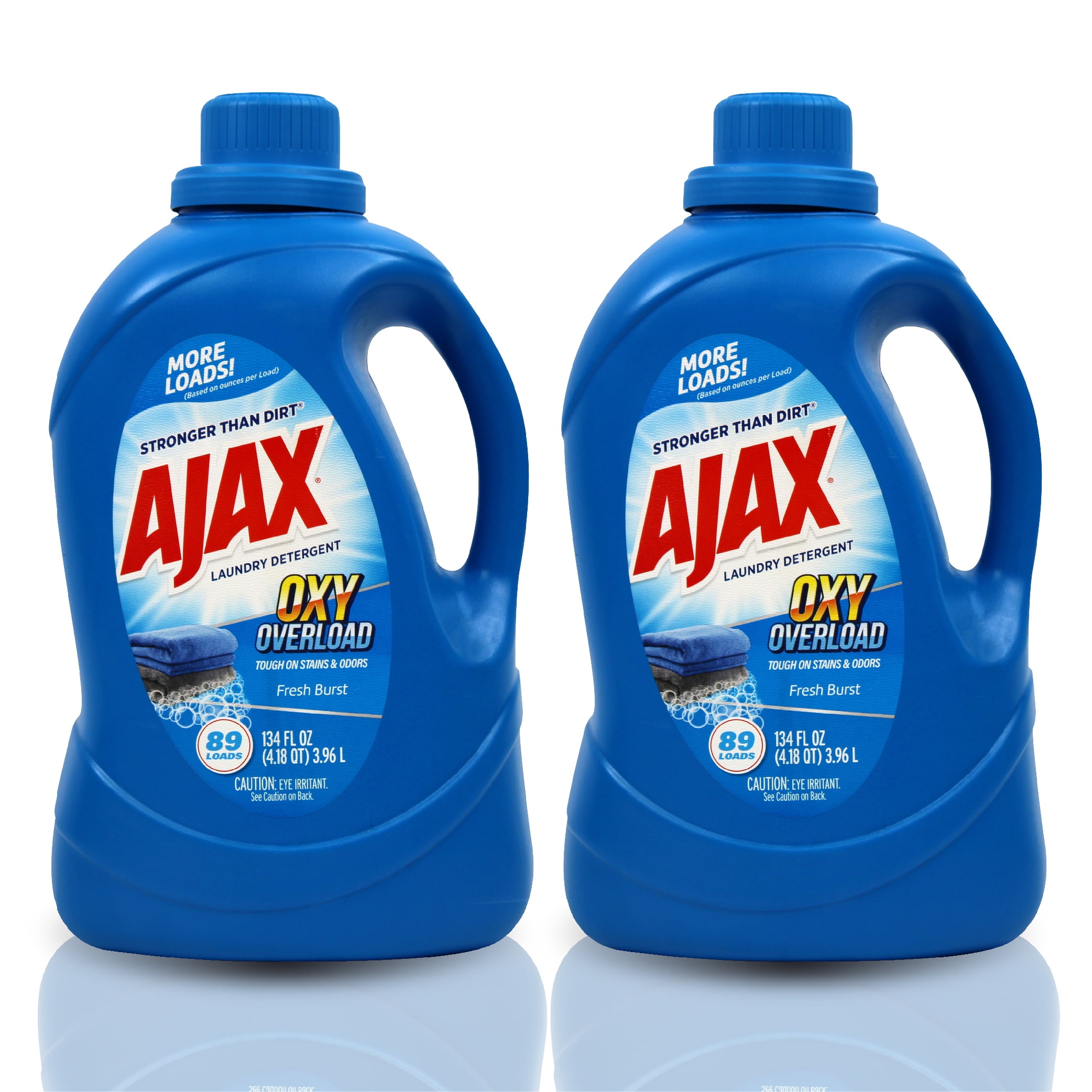 Ajax Oxy Overload Liquid Laundry Detergent, 134oz (Pack of 2), 178 ...