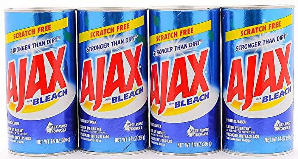 Ajax Powder Cleanser with Bleach, 14 oz (396 g) (4 Pack) - Walmart.com