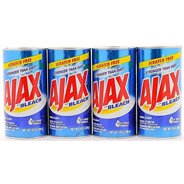 Ajax Powder Cleanser with Bleach, 14 oz (396 g) (4 Pack) - Walmart.com