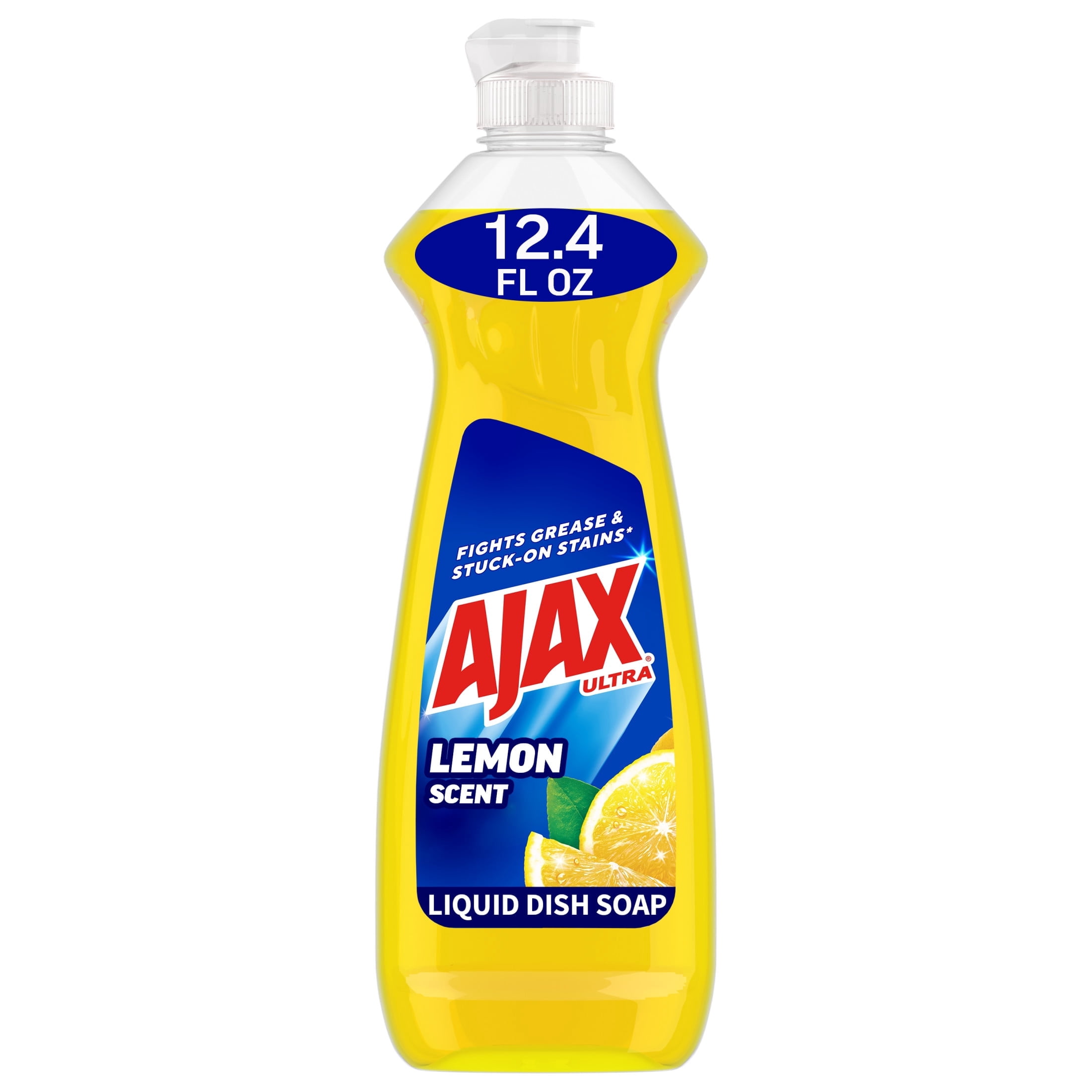 Ajax Ultra Liquid Dish Soap Lemon Scent, Super Degreaser, 12.4 oz ...