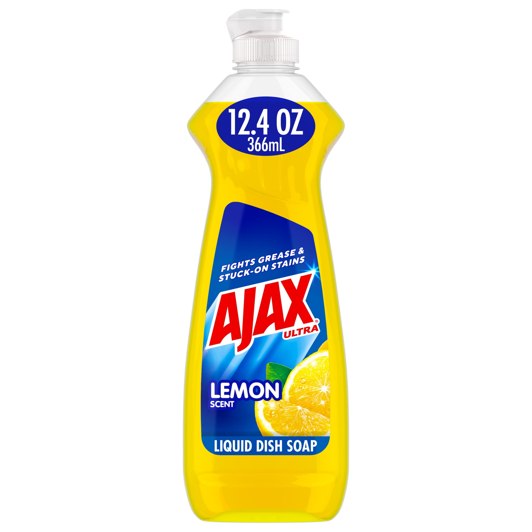 Ajax Ultra Washing Dish Detergent, Lemon Scented Super Degreaser, 12.4 ...
