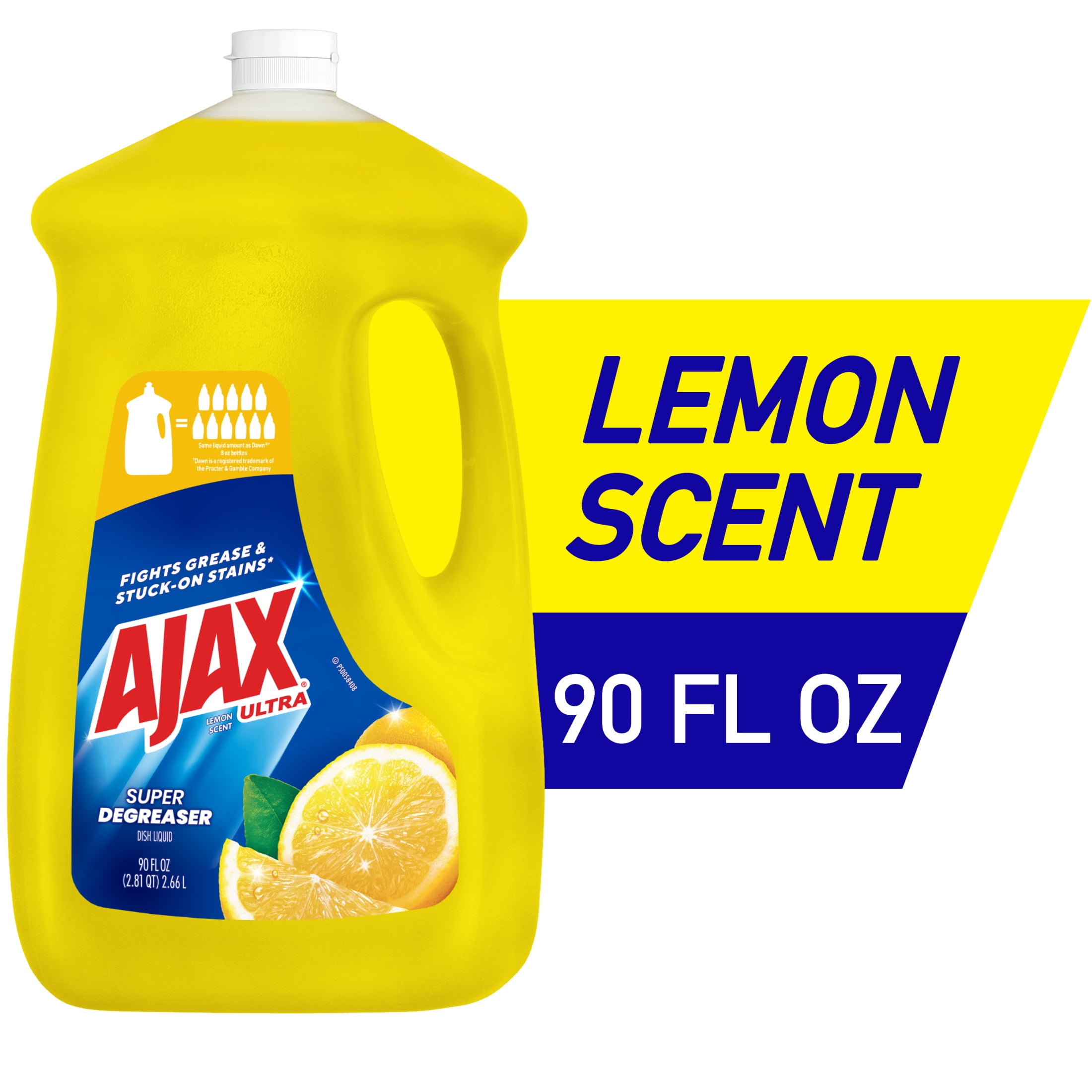 Ajax Ultra Dish Washing Liquid Soap, Super Degreaser, Lemon Scent, 90 ...