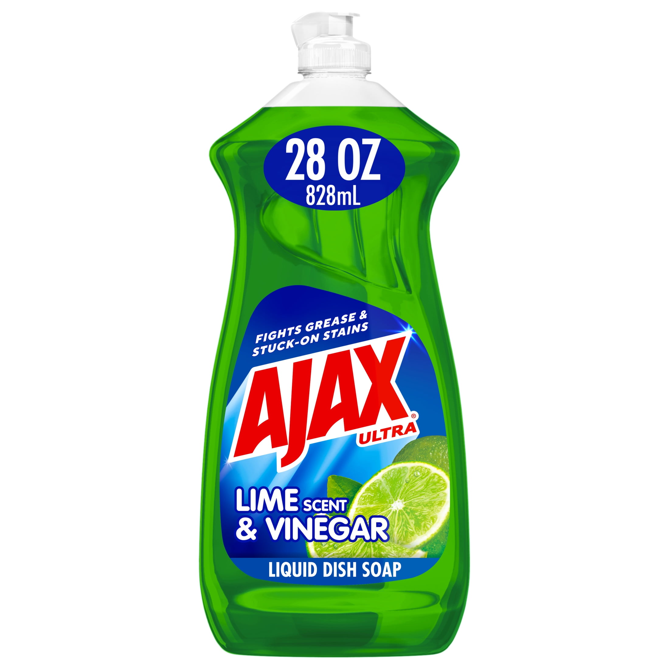 Ajax Ultra Great Dishwashing Wash, Liquid Dish Soap Lime Scent ...