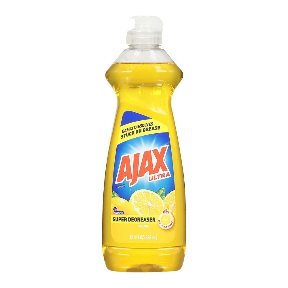 Ajax Ultra Super Degreaser Liquid Dish Soap, Lemon, 12.4 Oz.. - Walmart.com
