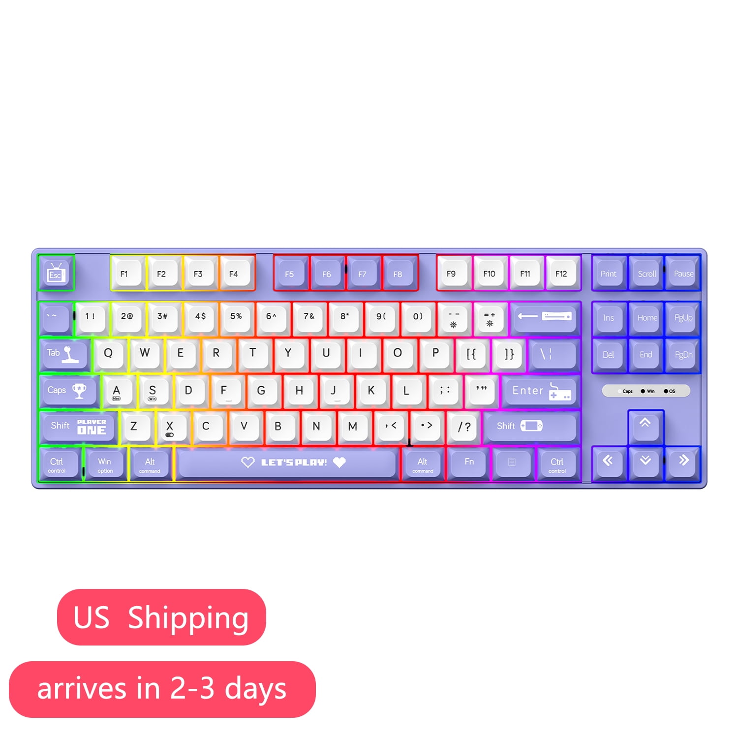 Ajazz AK870MC 87 Keys Gasket-Mounted Wirrd Gaming Keyboard with Hot ...