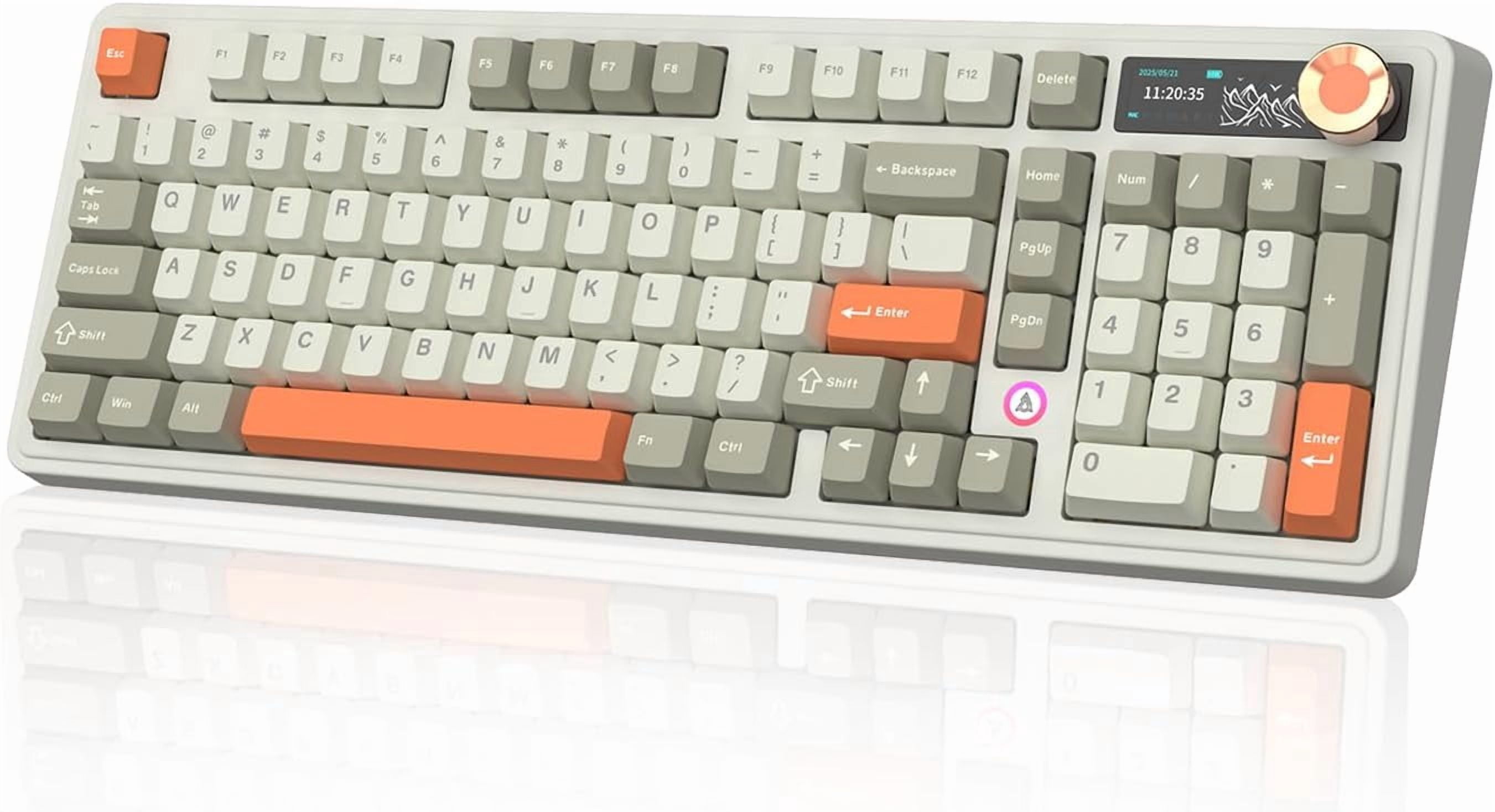 Ajazz AK980 V2 Mechanical Gaming Keyboard,Tri-Mode BT5.0/2.4GHz/-C Hot ...