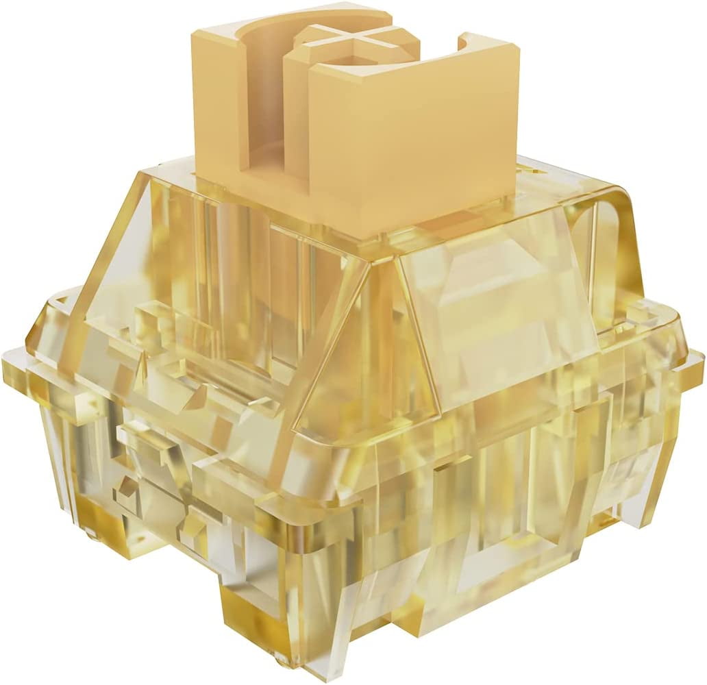 Ajazz AS Royal Yellow Pre-Lubed Linear Switches for Mechanical Keyboard ...