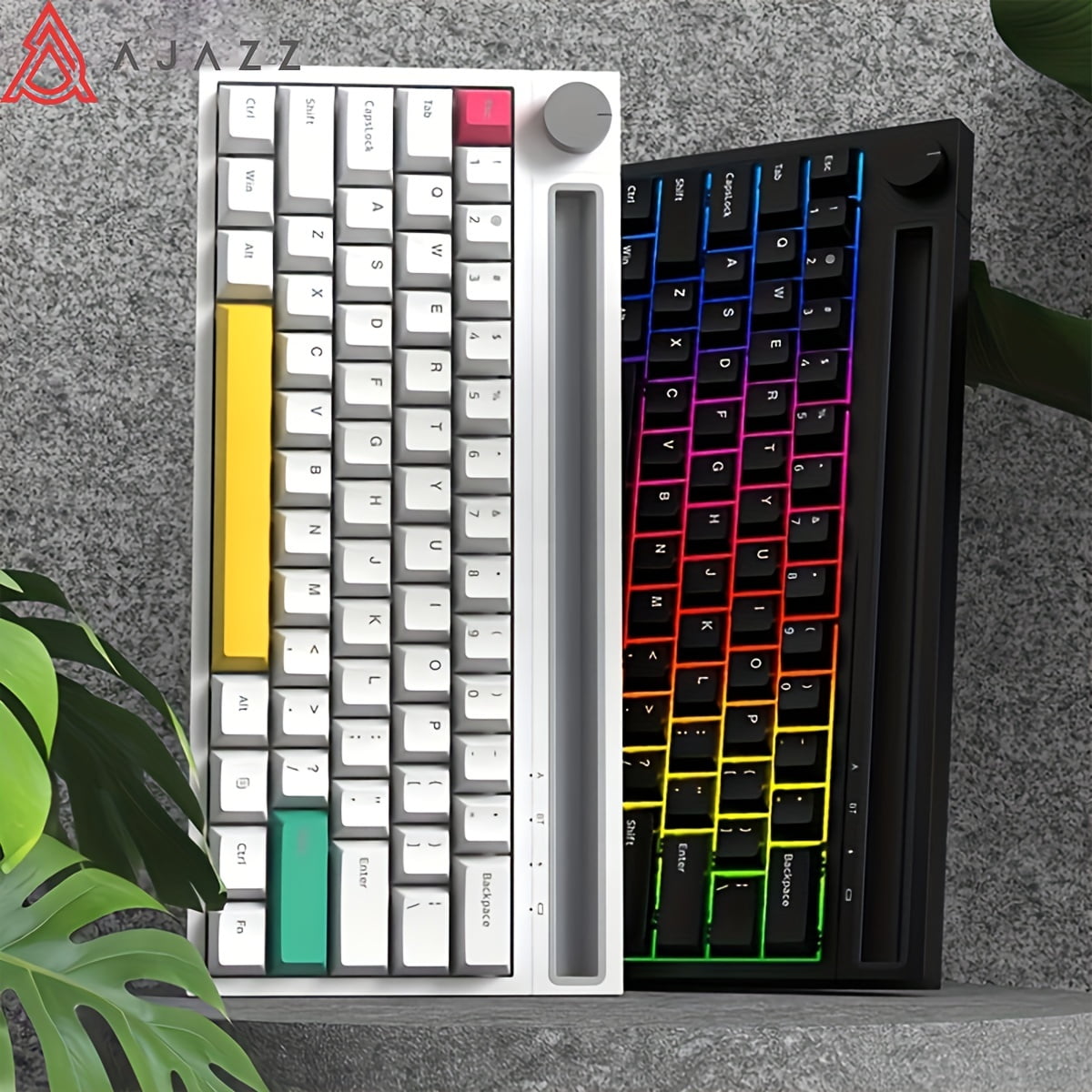 Ajazz K620T BT&Wired Dual-Mode Mechanical Keyboard 62 Keys Compact RGB ...