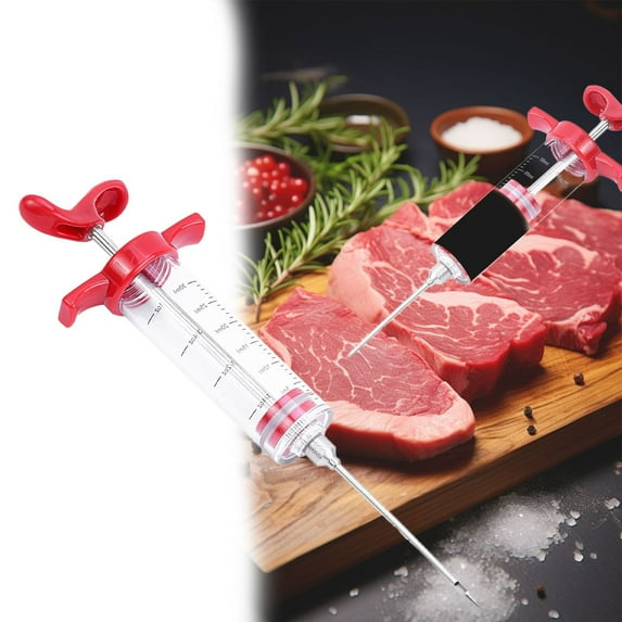 Ajhhao 1 Pc Plastic Meat Injector, Turkey Injector Syringe, Marinade ...
