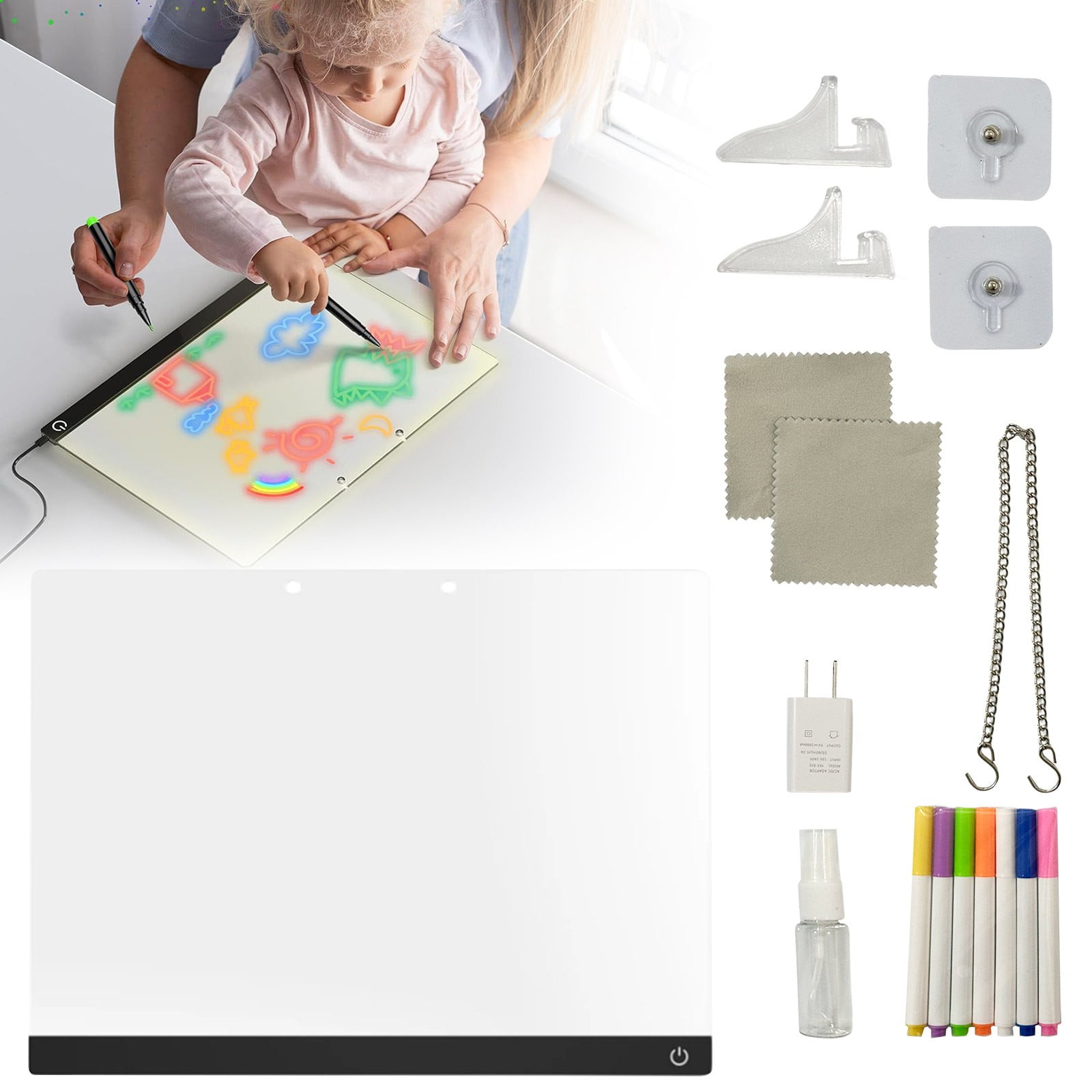 Ajhhao Acrylic Light Up Board Led Writing Board Led Drawing Board ...