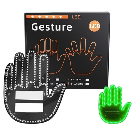 Ajhhao Car Gesture Finger Light, Hand Gesture Light with Remote, Funny ...