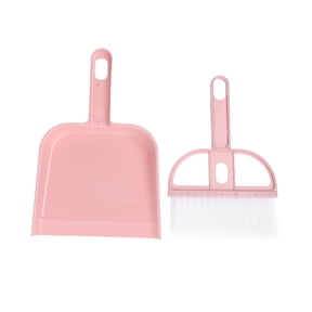 AQGT Small Broom with Dustpan Set with Handle Soft Bristles Handheld ...