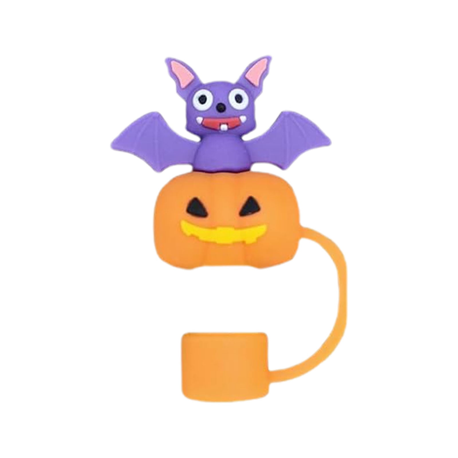 Ajhhao Halloween Decorations Pumpkin Straw Topper Straw Covers Cap For ...
