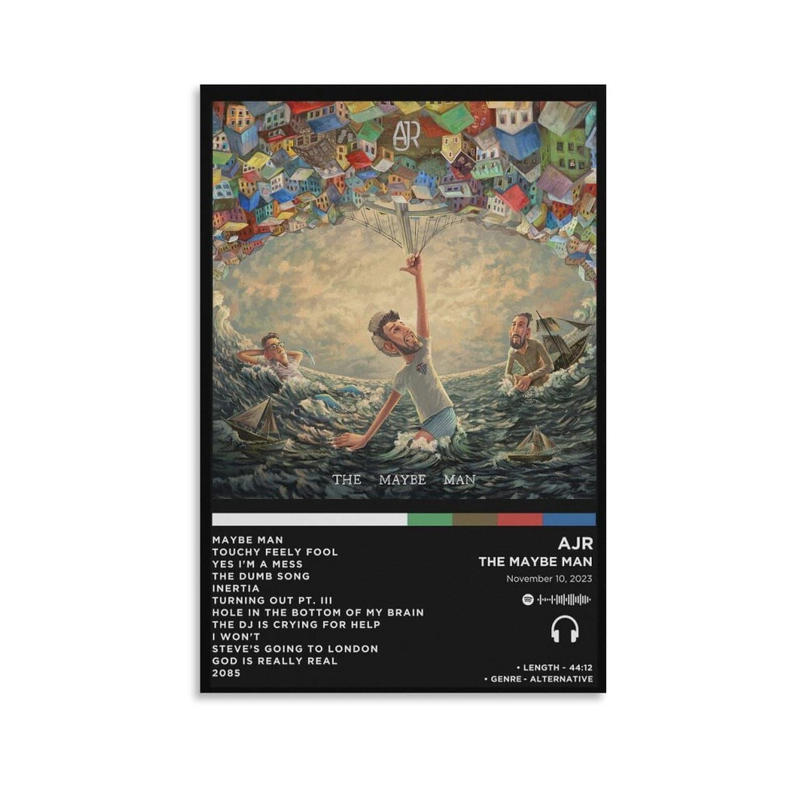Ajr The Maybe Poster Black Canvas Poster Bedroom Decoration Landscape ...
