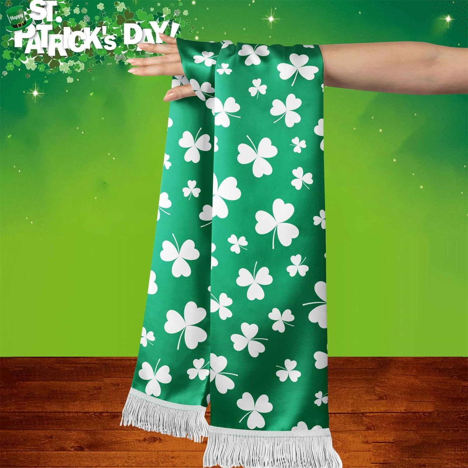 Ajshakl St Patricks Day Scarf for Men, Flag Graduation Stole Sash for ...