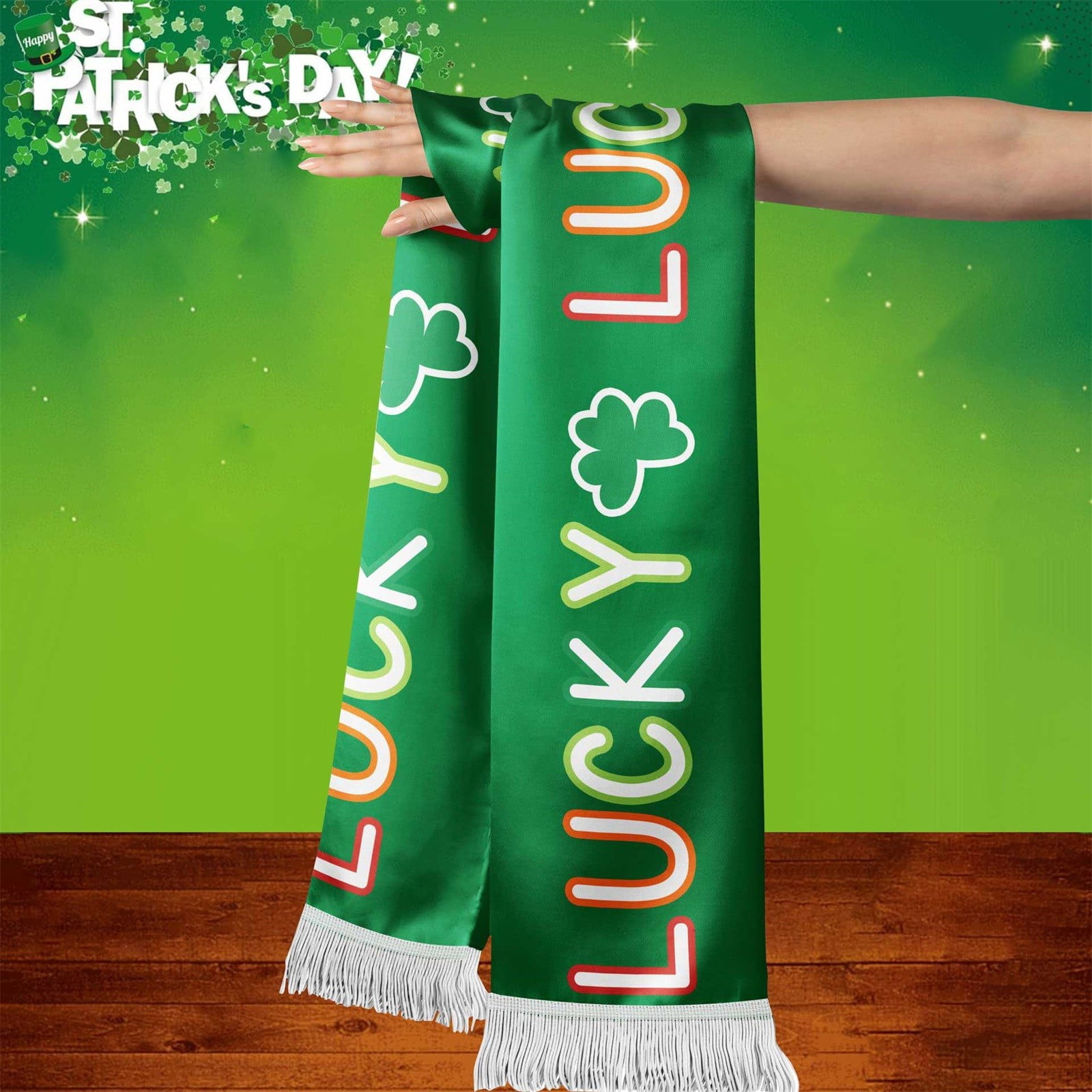 Ajshakl St Patricks Day Womens Scarf, Flag Graduation Stole Sash for ...