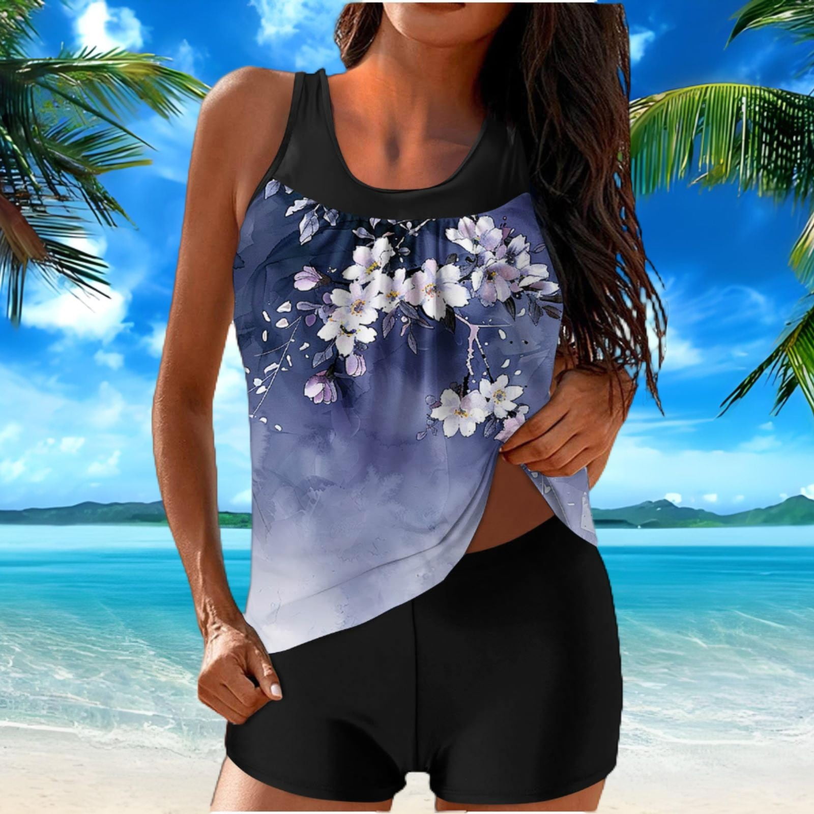 Ajshakl Swimsuit Women Tummy Control, Women's Spring Summer Floral ...