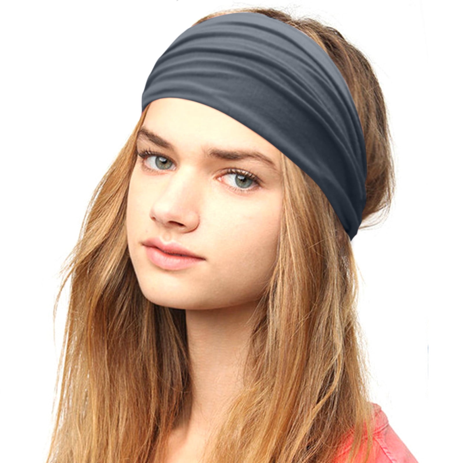 Ajshakl Winter Headbands For Women, Women Solid Color Headband Elastic ...
