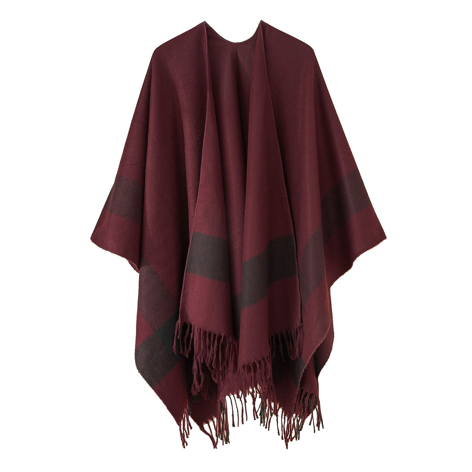 Ajshakl Womens Scarf Winter, Womens Stripe Color Blocking Autumn Spring ...