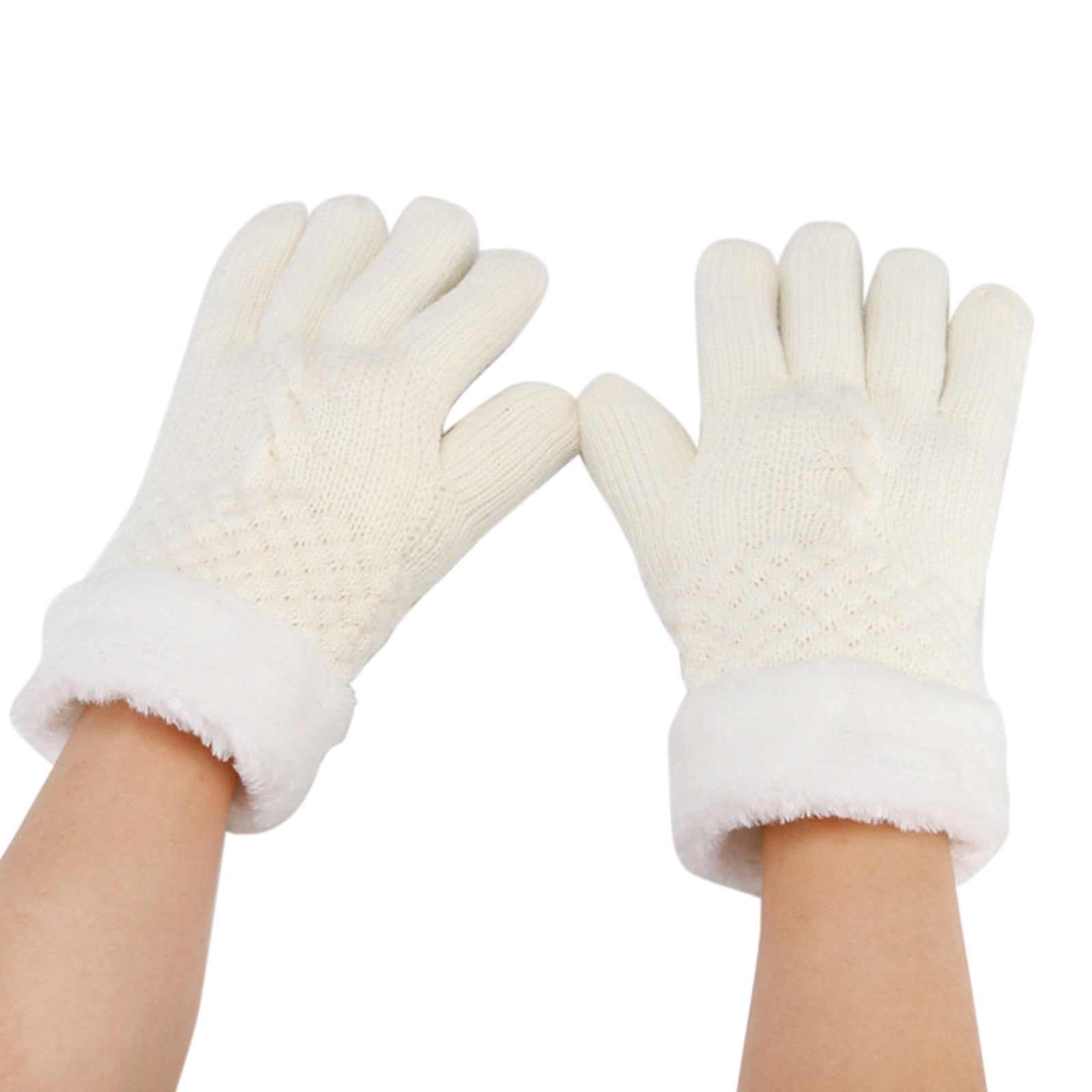 Ajshakl Womens Winter Gloves, Winter Jacquard Mesh Gloves Women'S ...