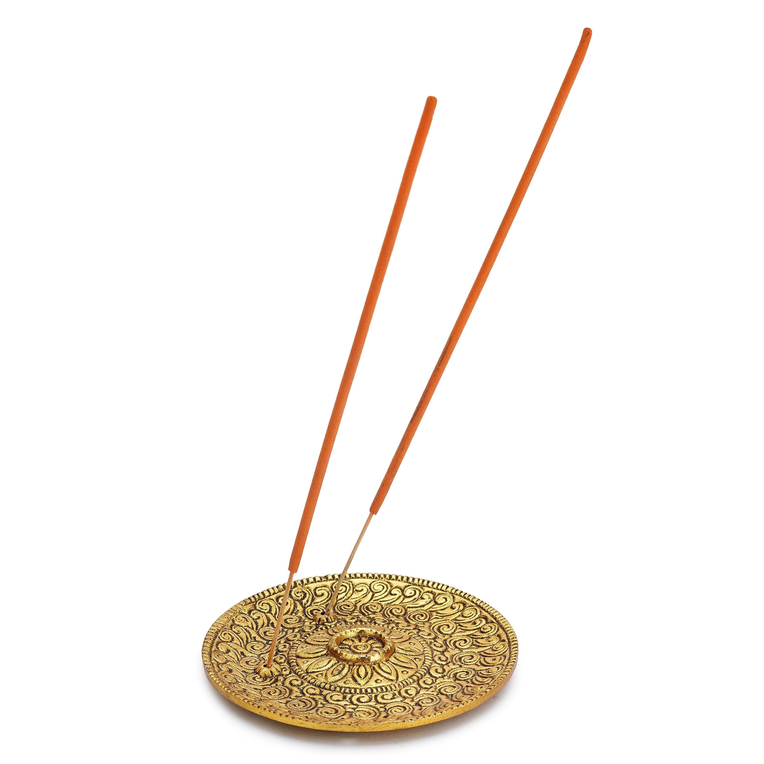 Ajuny Aluminum Round Incense Sticks Cone Burner Votive Holder Ash ...