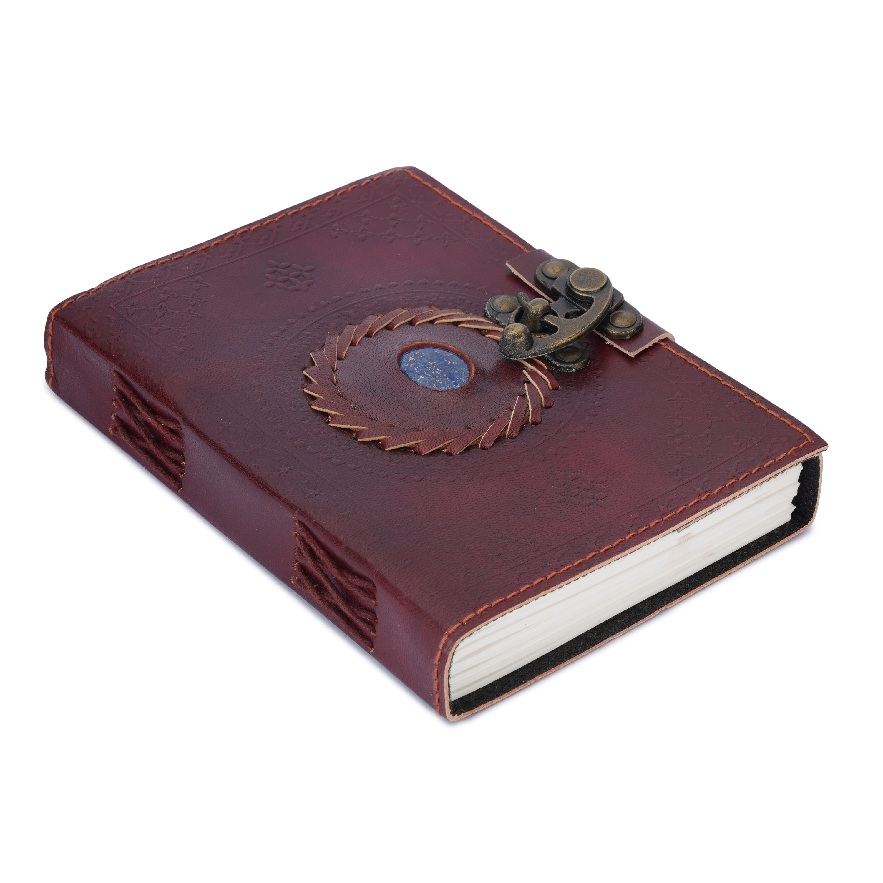 Ajuny Leather Journal Diary Handmade Paper Writing Notebook with Lock ...