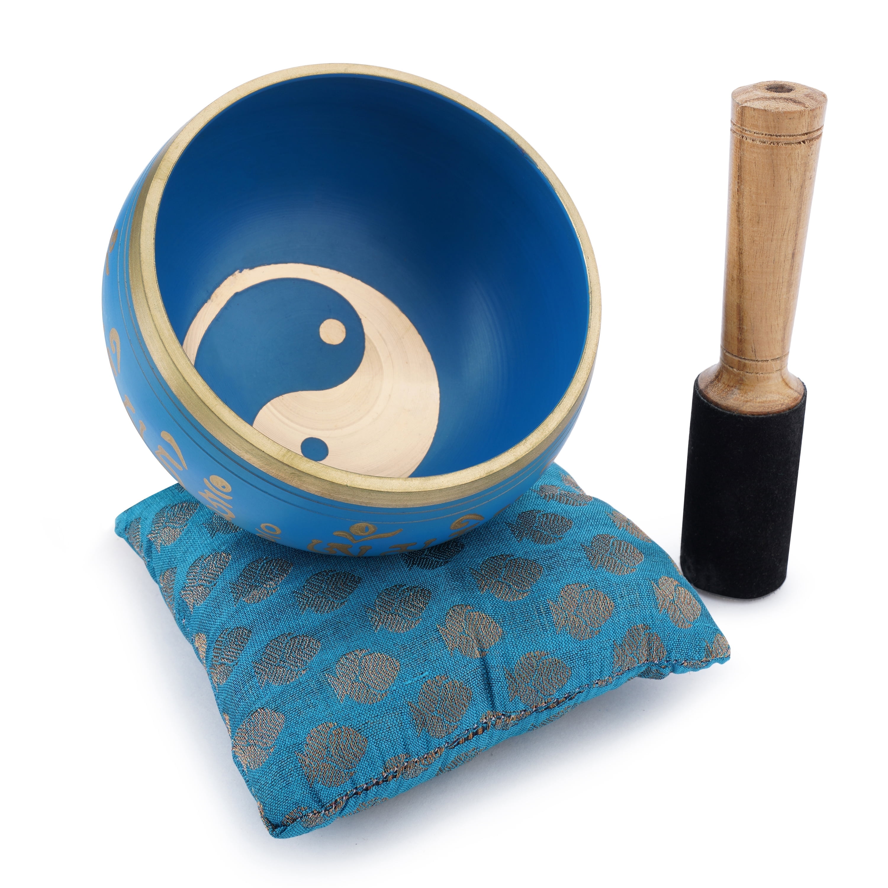Ajuny Tibetan Singing Bowl Set - Tai Chi Carved Meditation Sound Chakra ...