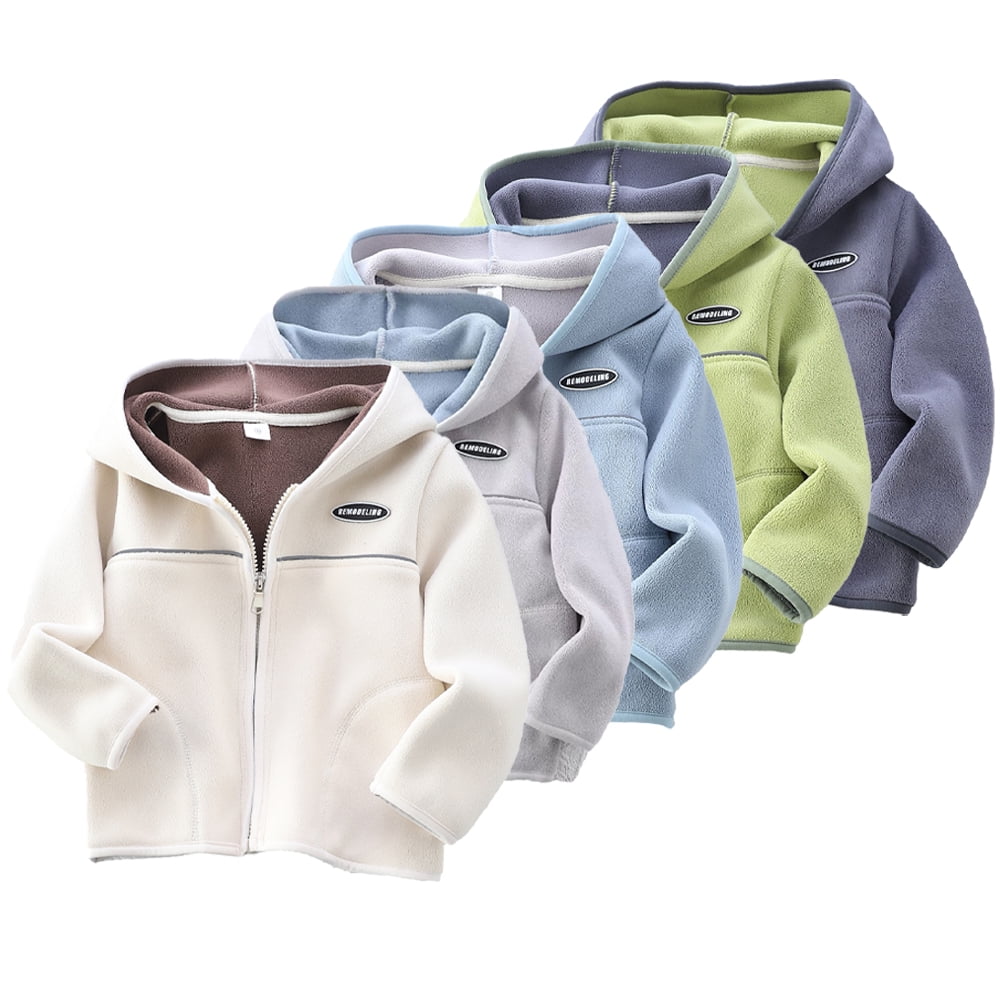Ajziojiro Boys Hooded Sweatshirt Coats for Toddler Kids Fleece Zipper ...