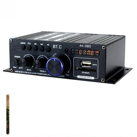 Ak380 800W 12V Power Amplifier Bluetooth 5.0 Stereo Home Car BASS Audio ...